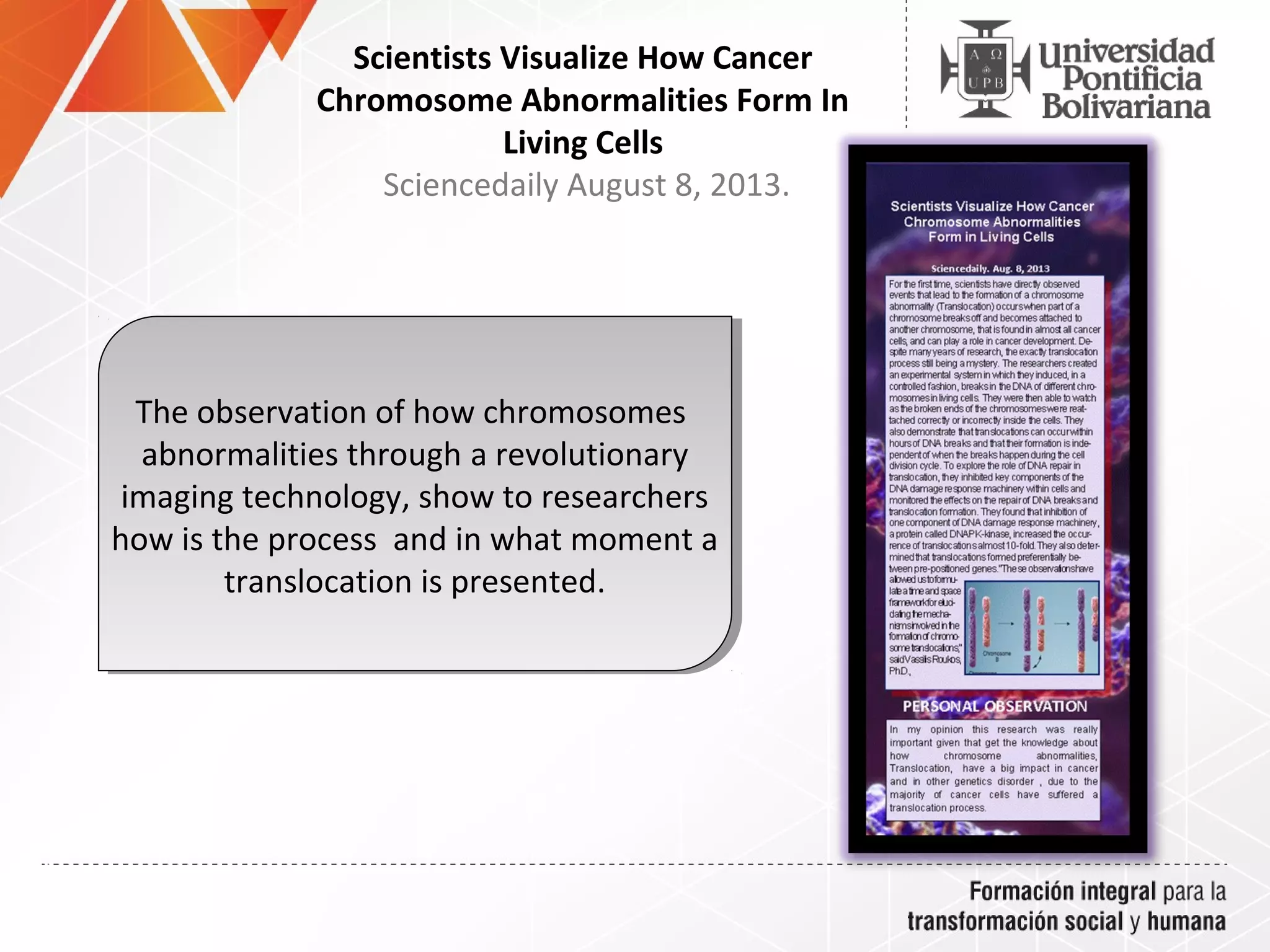 “Cell Memory Mechanism Discovered” And “Scientists Visualize How Cancer ...