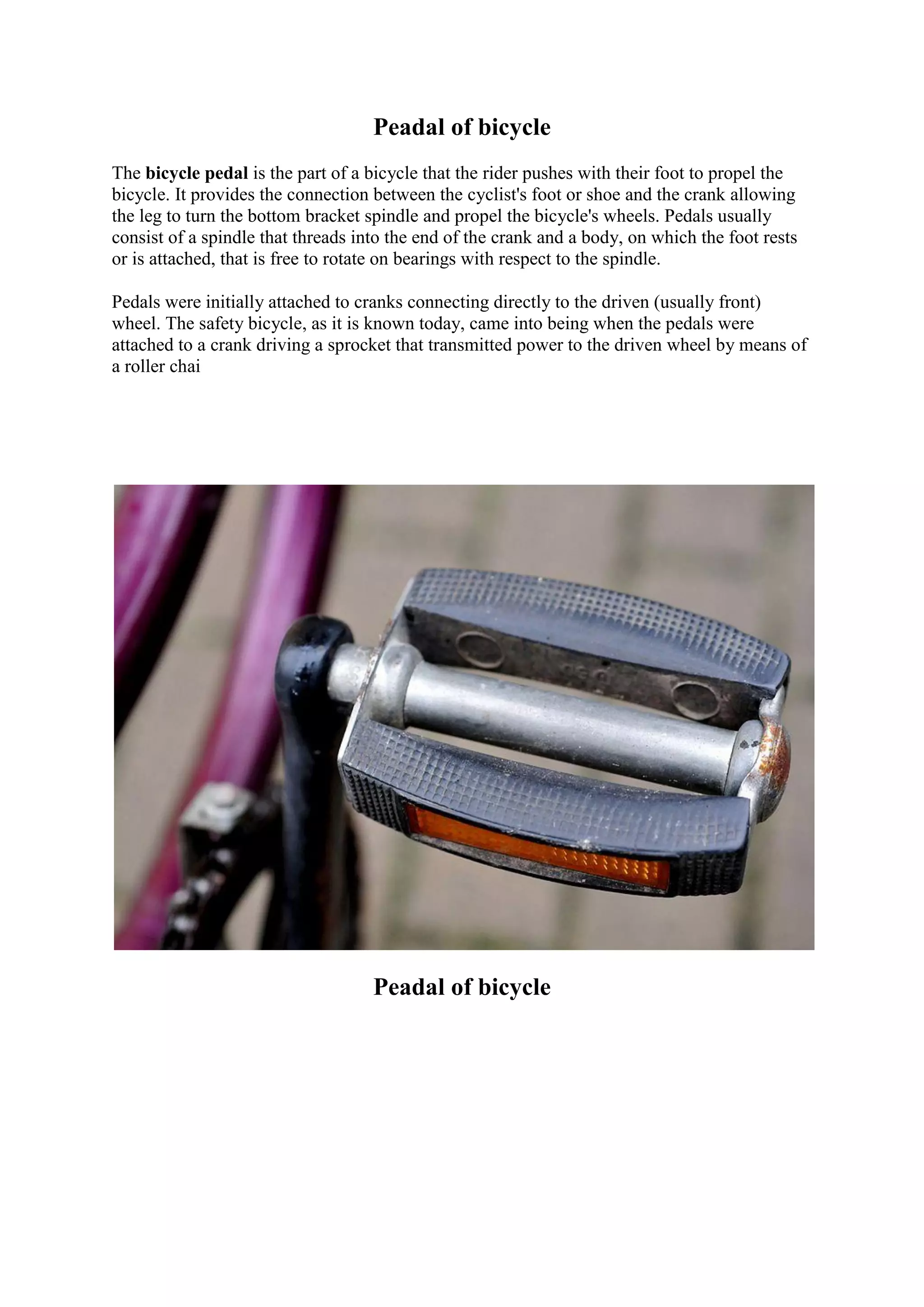 Folding cycle with chainless transmission | PDF
