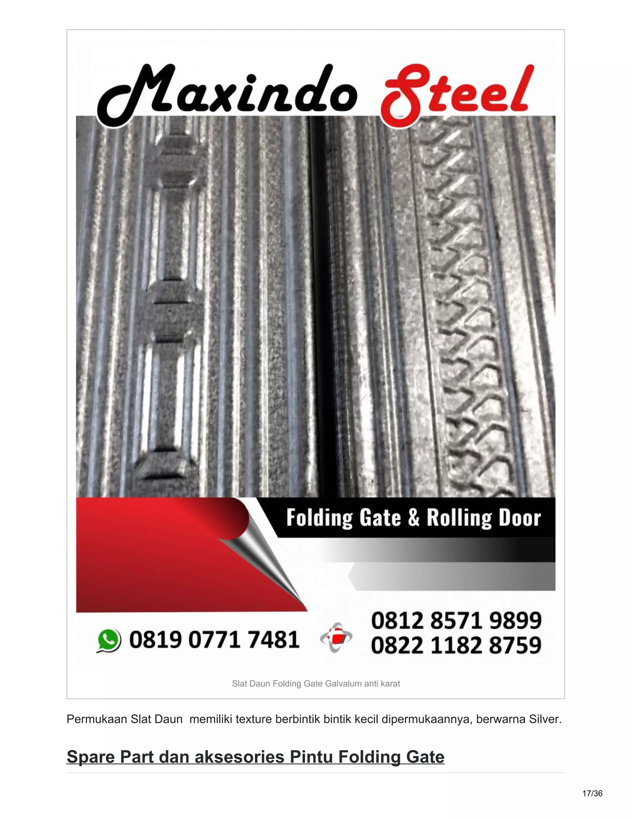 folding gate maxindo steel | PDF
