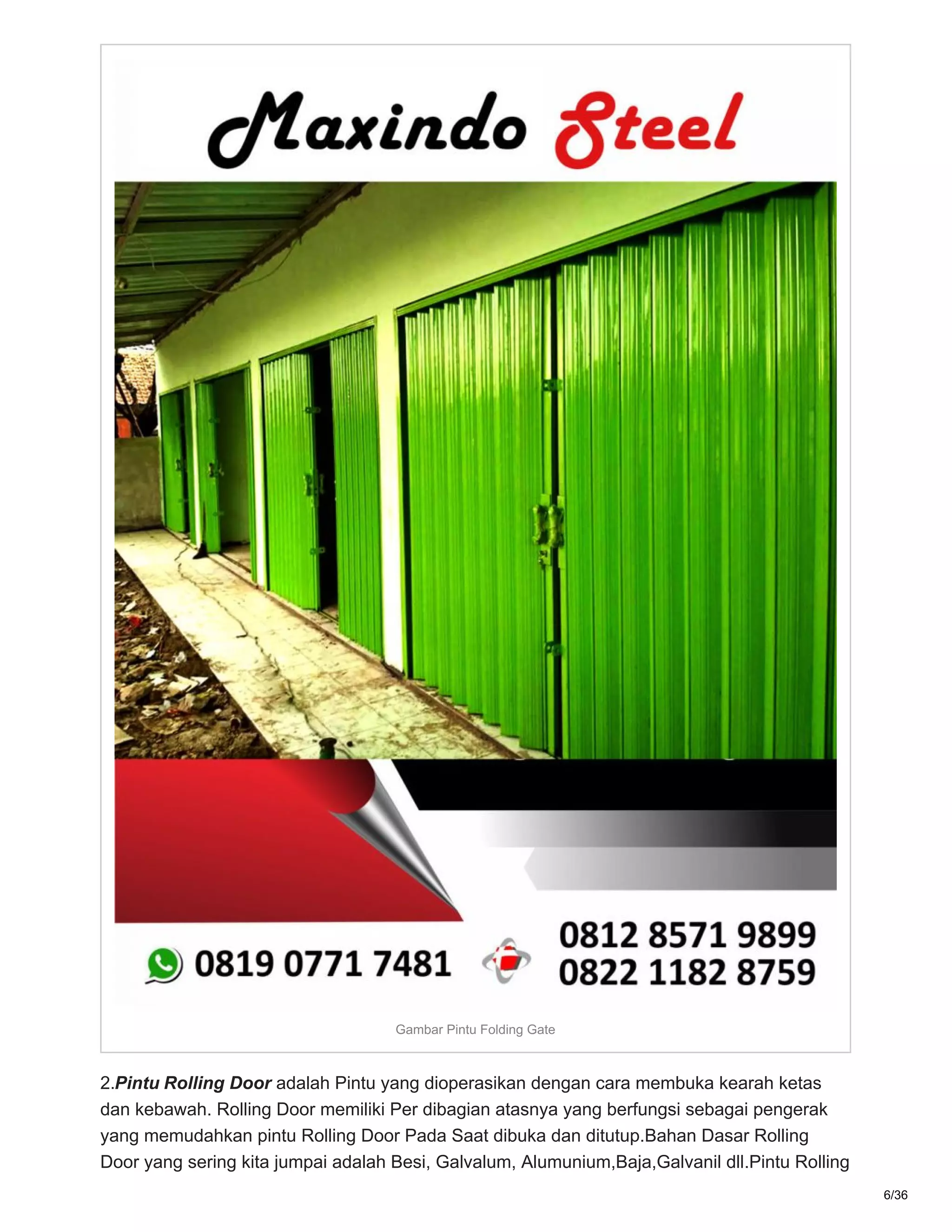 folding gate maxindo steel | PDF