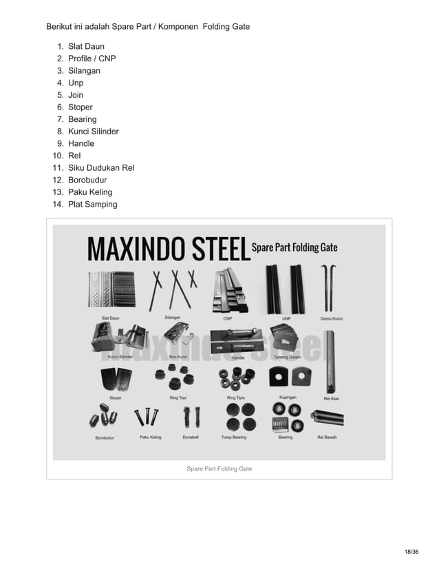 folding gate maxindo steel | PDF
