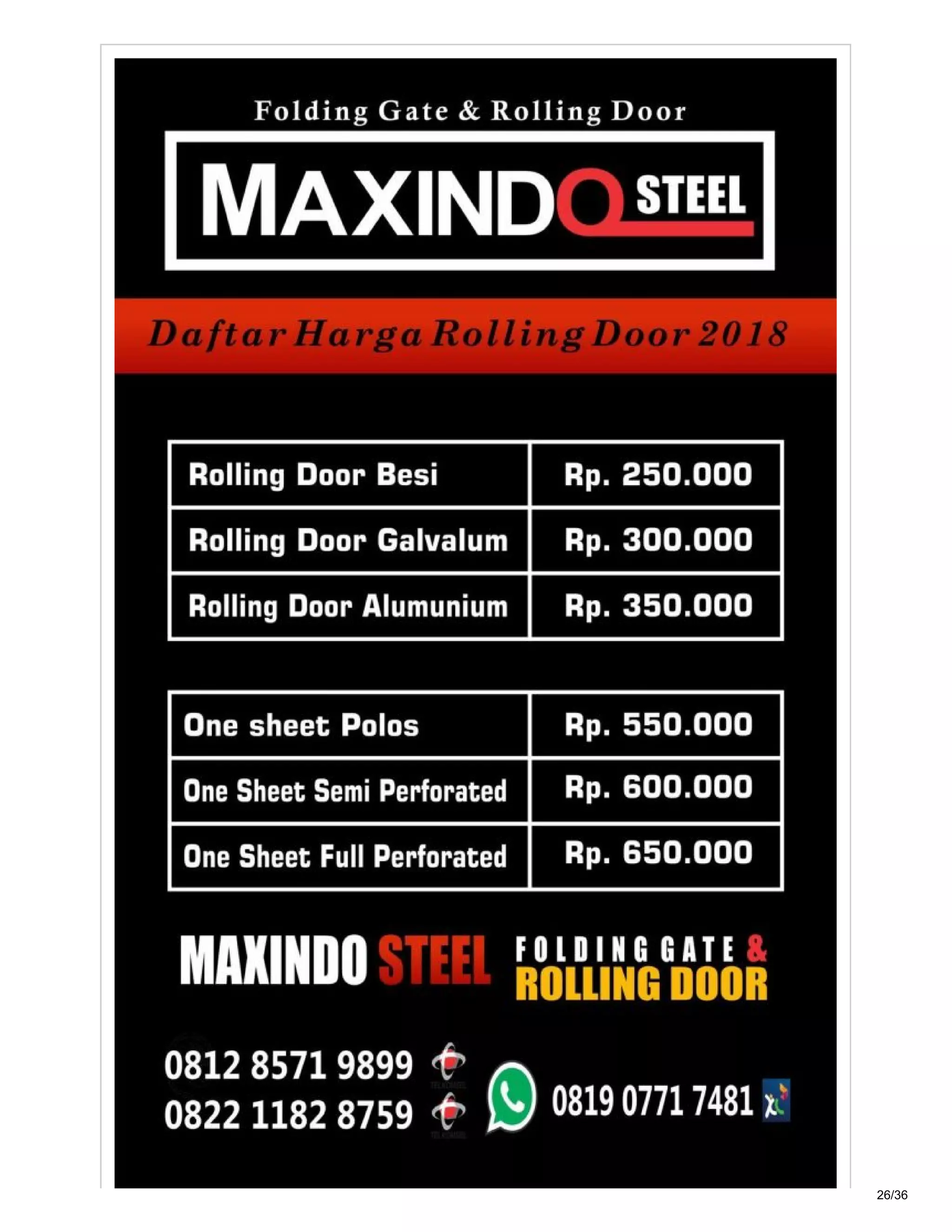 Folding gate maxindo steel | PDF