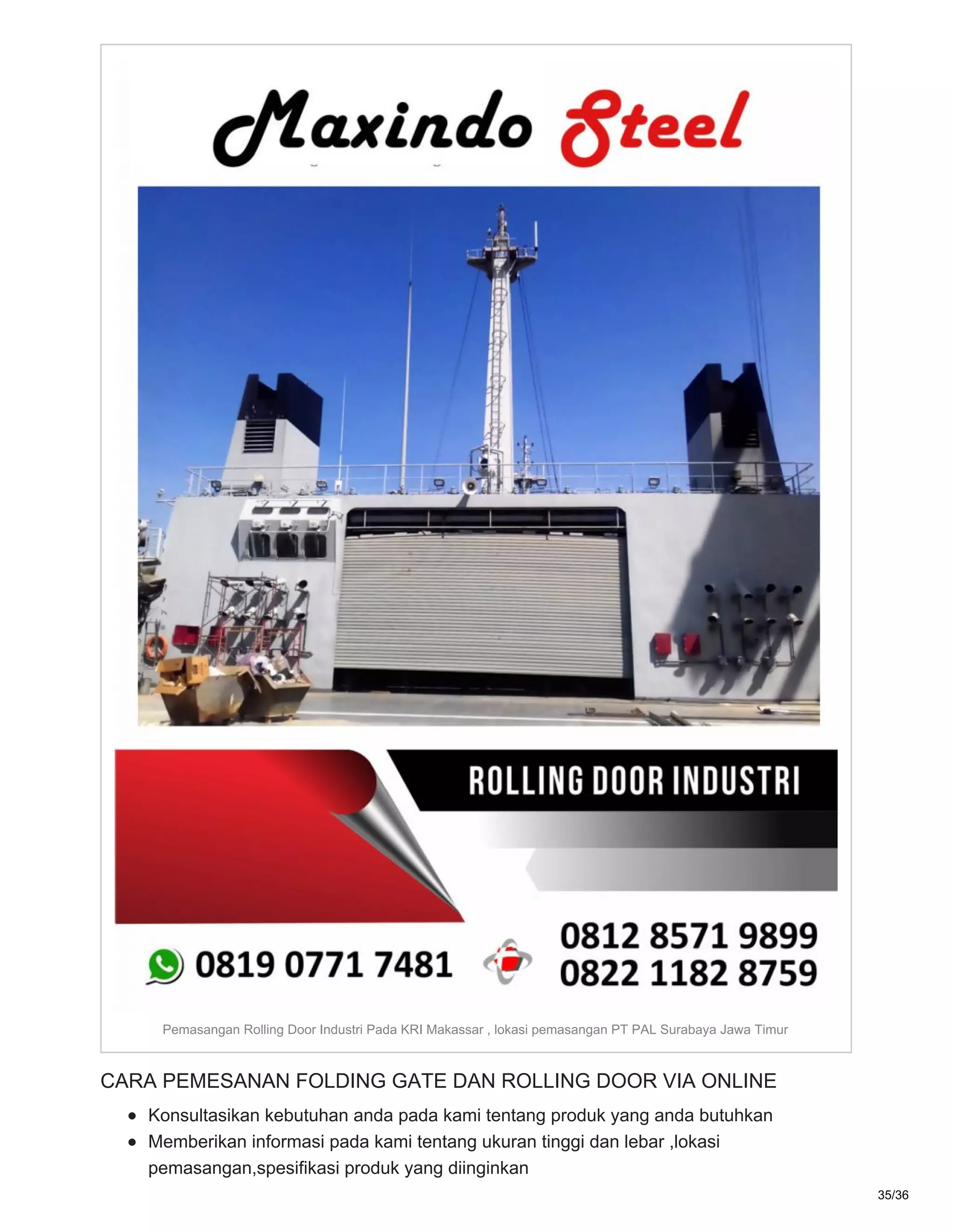 Folding gate maxindo steel | PDF