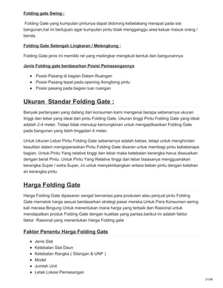 Folding gate maxindo steel | PDF
