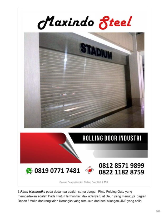 Folding gate maxindo steel | PDF