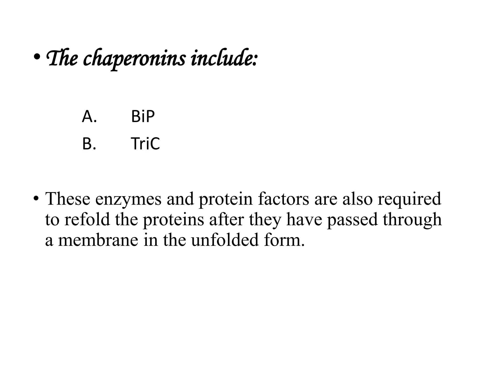 Folding of Protein and Chaperons and various protein.pptx