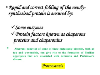 Folding of Protein and Chaperons and various protein.pptx
