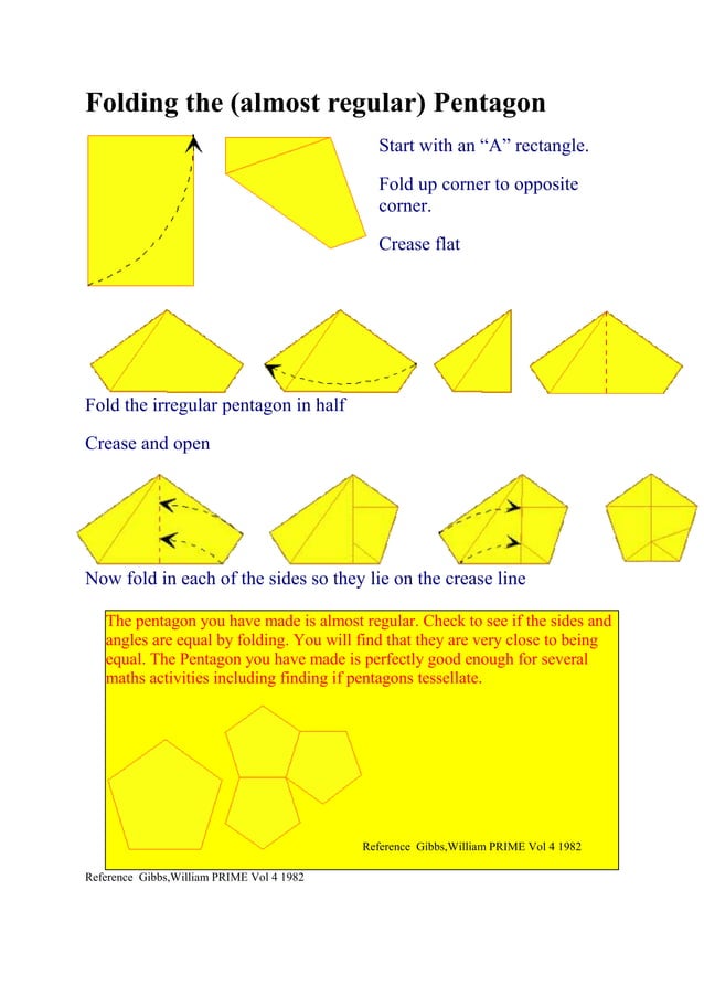 Folding pentagon simple shapes | DOCX