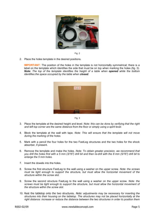 Folding Table - User Manual rev. 02 | PDF