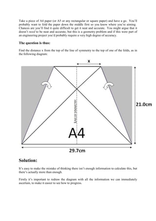 Folding trapezium simple shapes | DOCX