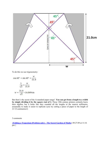 Folding trapezium simple shapes | PDF