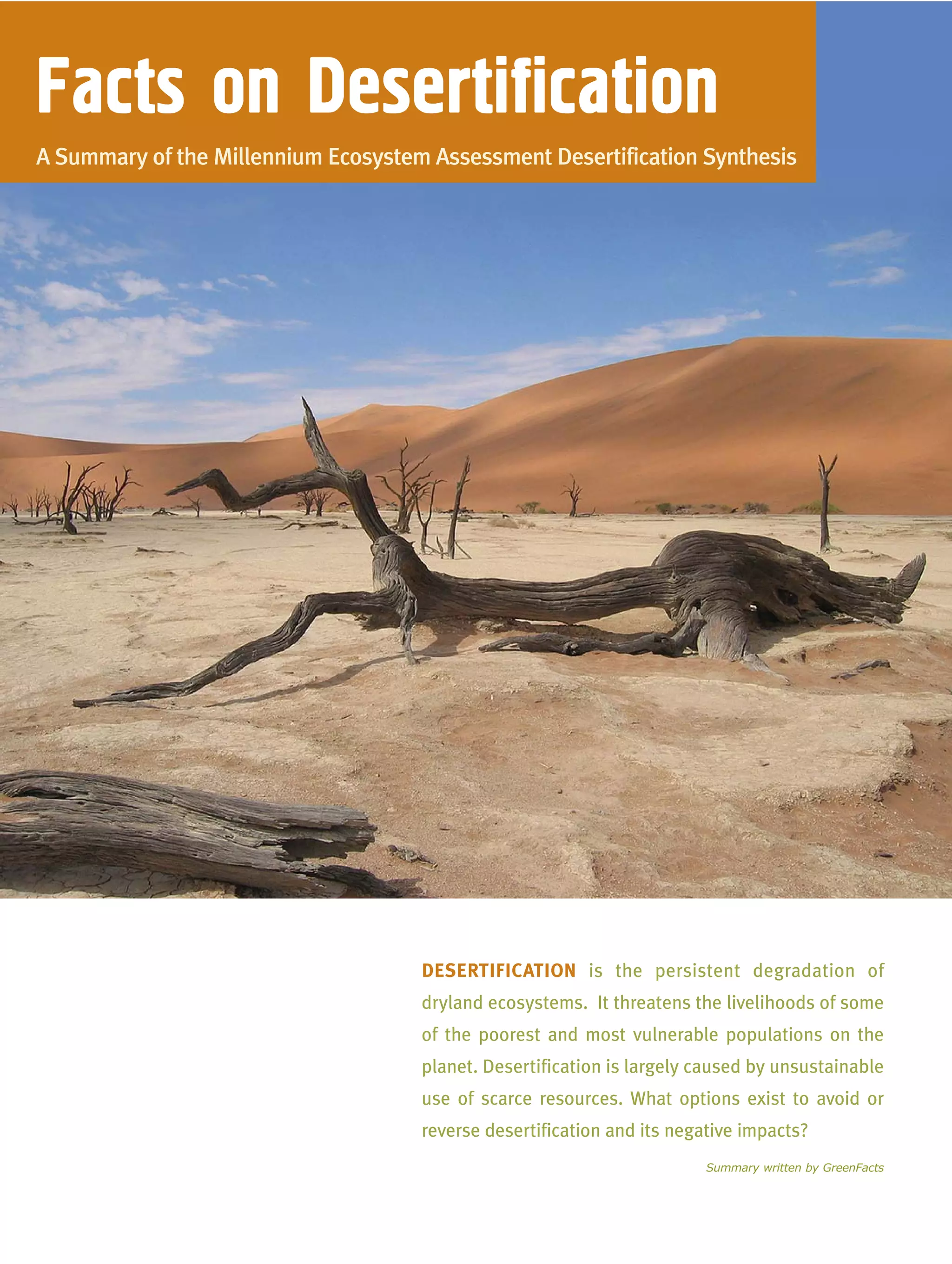 Scientific Facts on Desertification | PDF