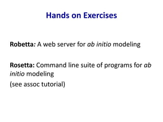 Protein fold recognition and ab_initio modeling | PPTX