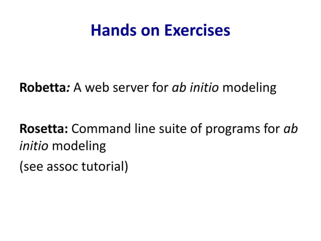 Protein fold recognition and ab_initio modeling | PPTX