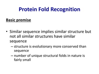 Protein fold recognition and ab_initio modeling | PPTX