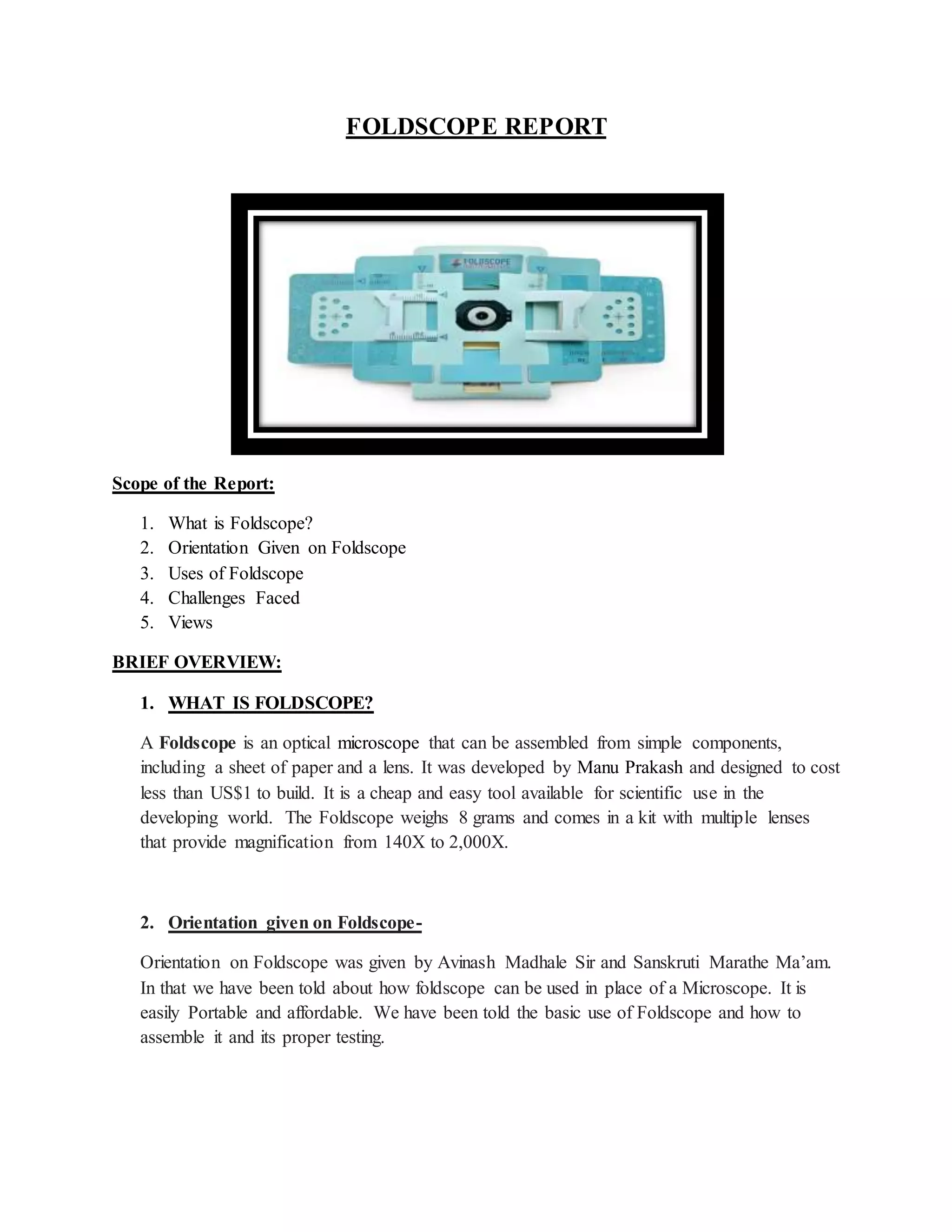 Foldscope | DOCX