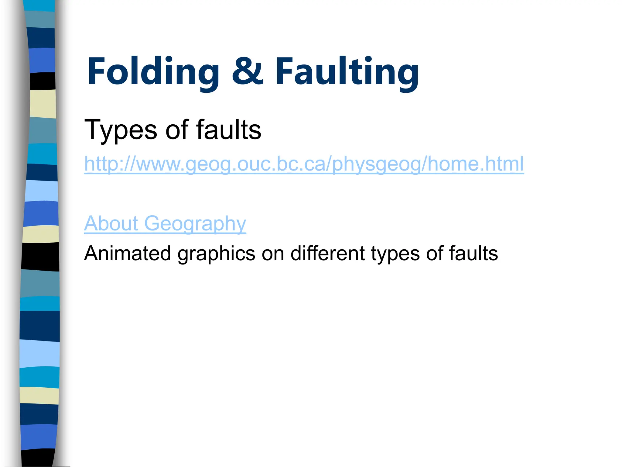 Concept of Folds & Faults in Geology Mining Engineering | PPT