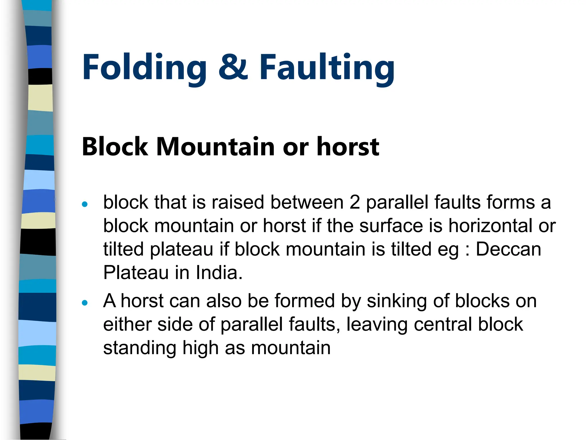 Concept of Folds & Faults in Geology Mining Engineering | PPT