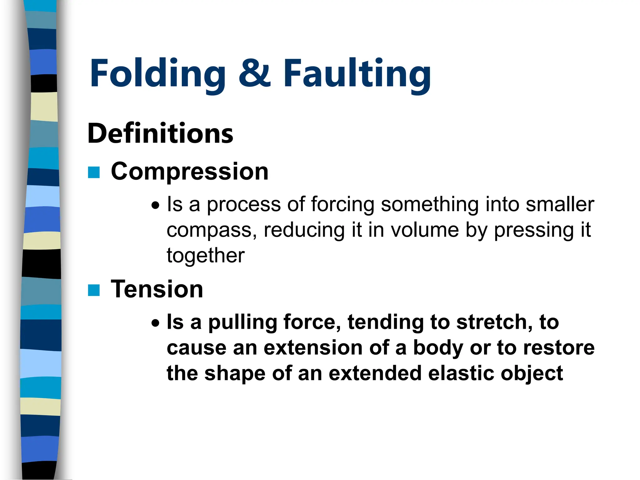 Concept of Folds & Faults in Geology Mining Engineering | PPT
