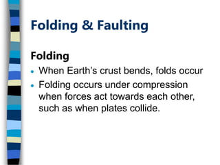Concept of Folds & Faults in Geology Mining Engineering | PPT