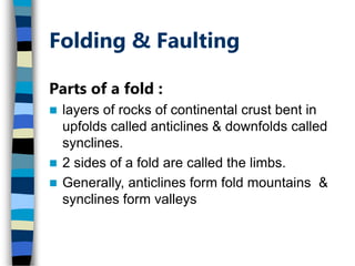 Concept of Folds & Faults in Geology Mining Engineering | PPT