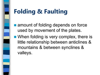 Concept of Folds & Faults in Geology Mining Engineering | PPT