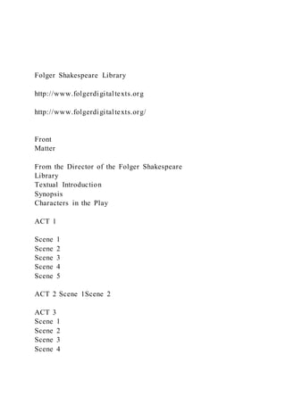 Folger Shakespeare Libraryhttpwww.folgerdigitaltexts.or