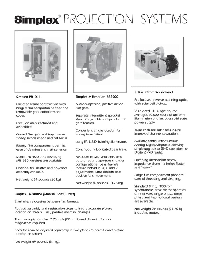 Folheto simplex proj millennium | PDF | Cameras and Camcorders ...