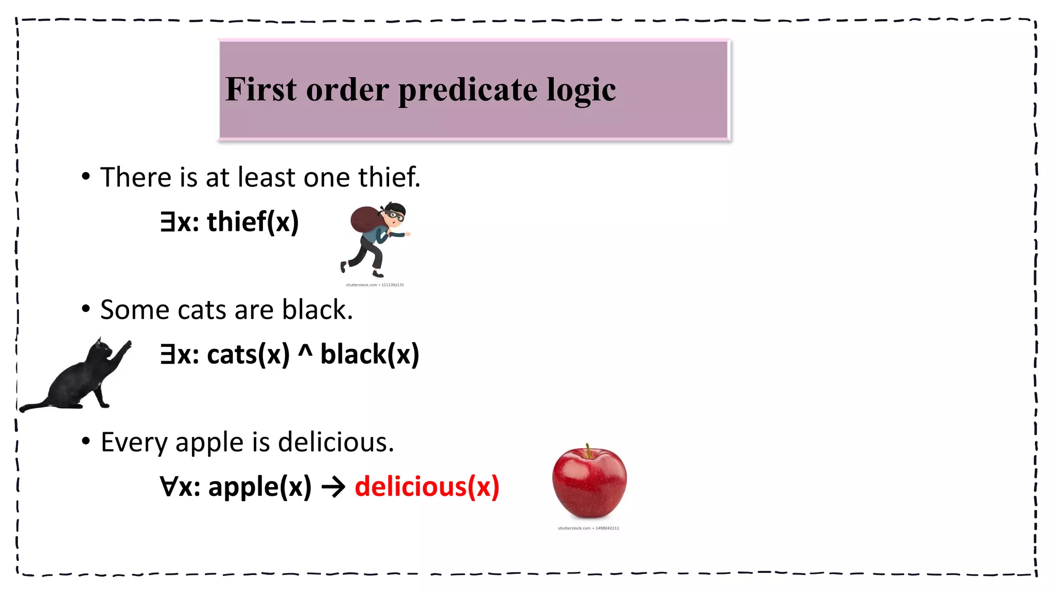 First Order Predicate Logic Examples Different Examples Ppt