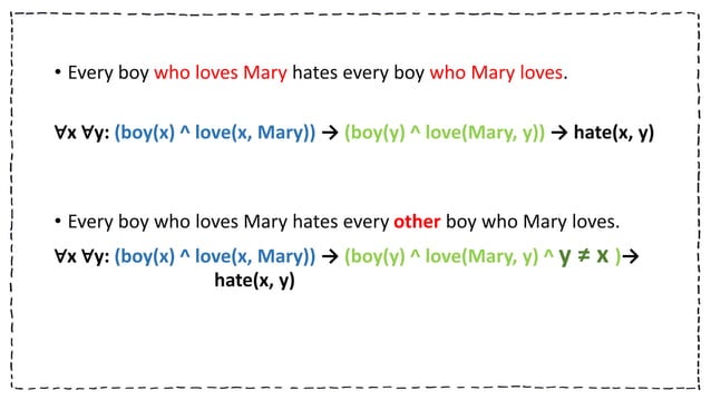 First Order Predicate Logic Examples| Different Examples | PPT
