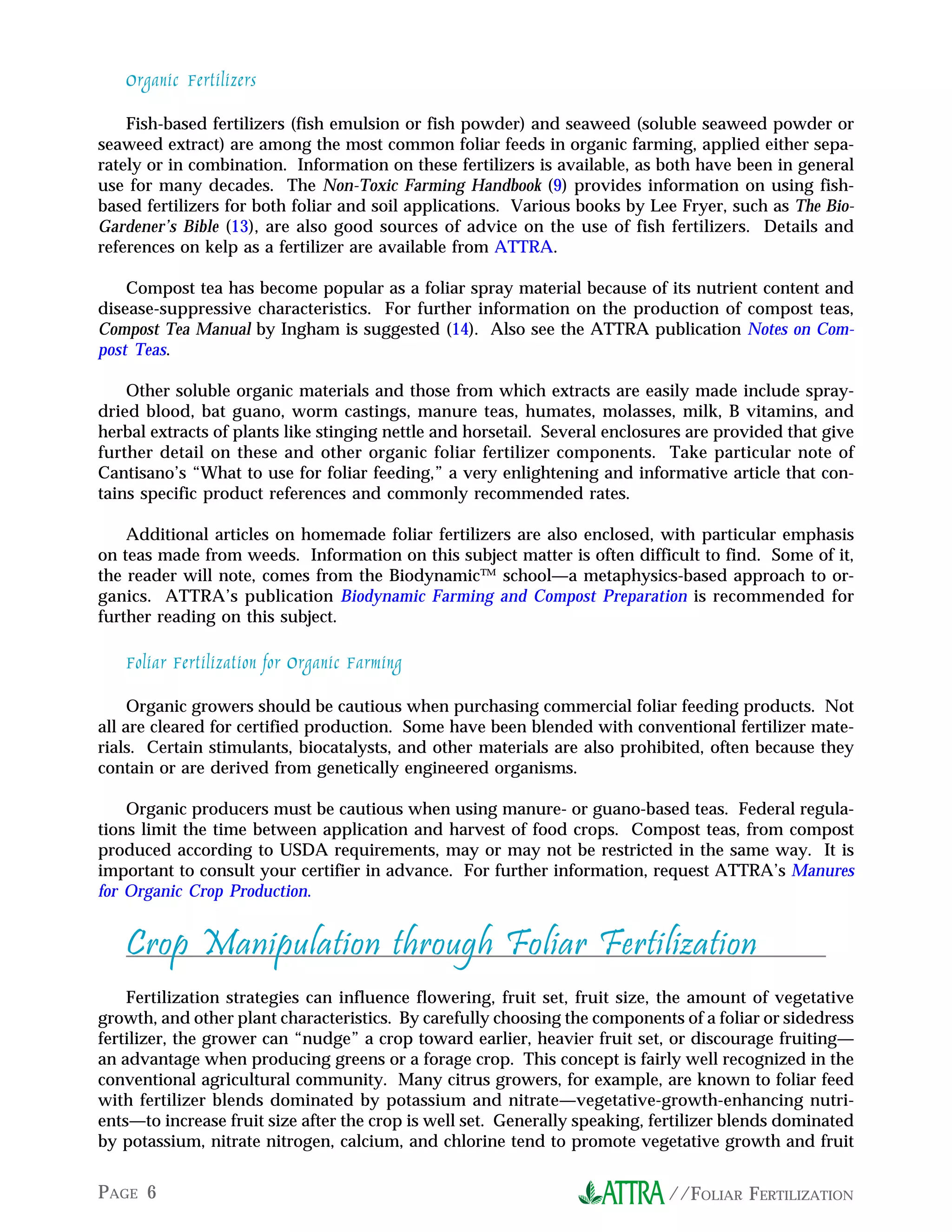 Foliar Fertilization | PDF