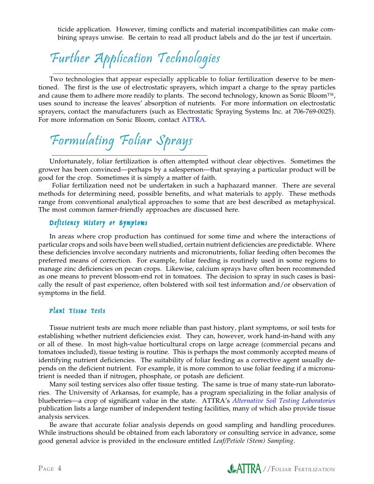 Foliar Fertilization
