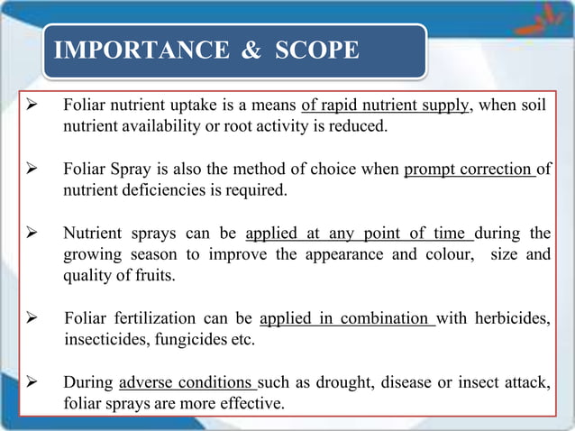 Foliar Application Nutrients To Plant Pptx