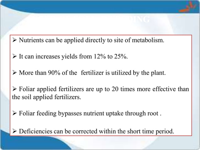 Foliar Application Nutrients To Plant Pptx