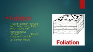 Foliation and lineation | PPT