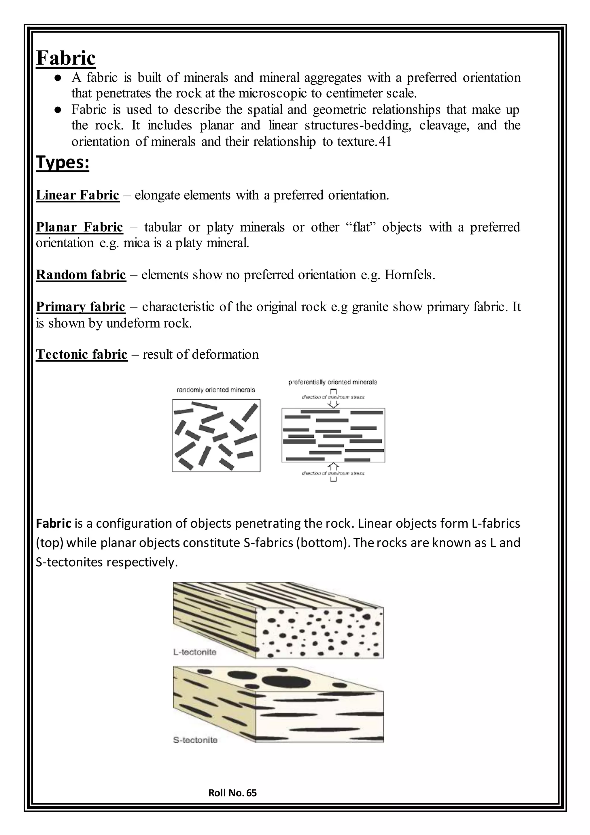 Foliation and lineation | DOCX