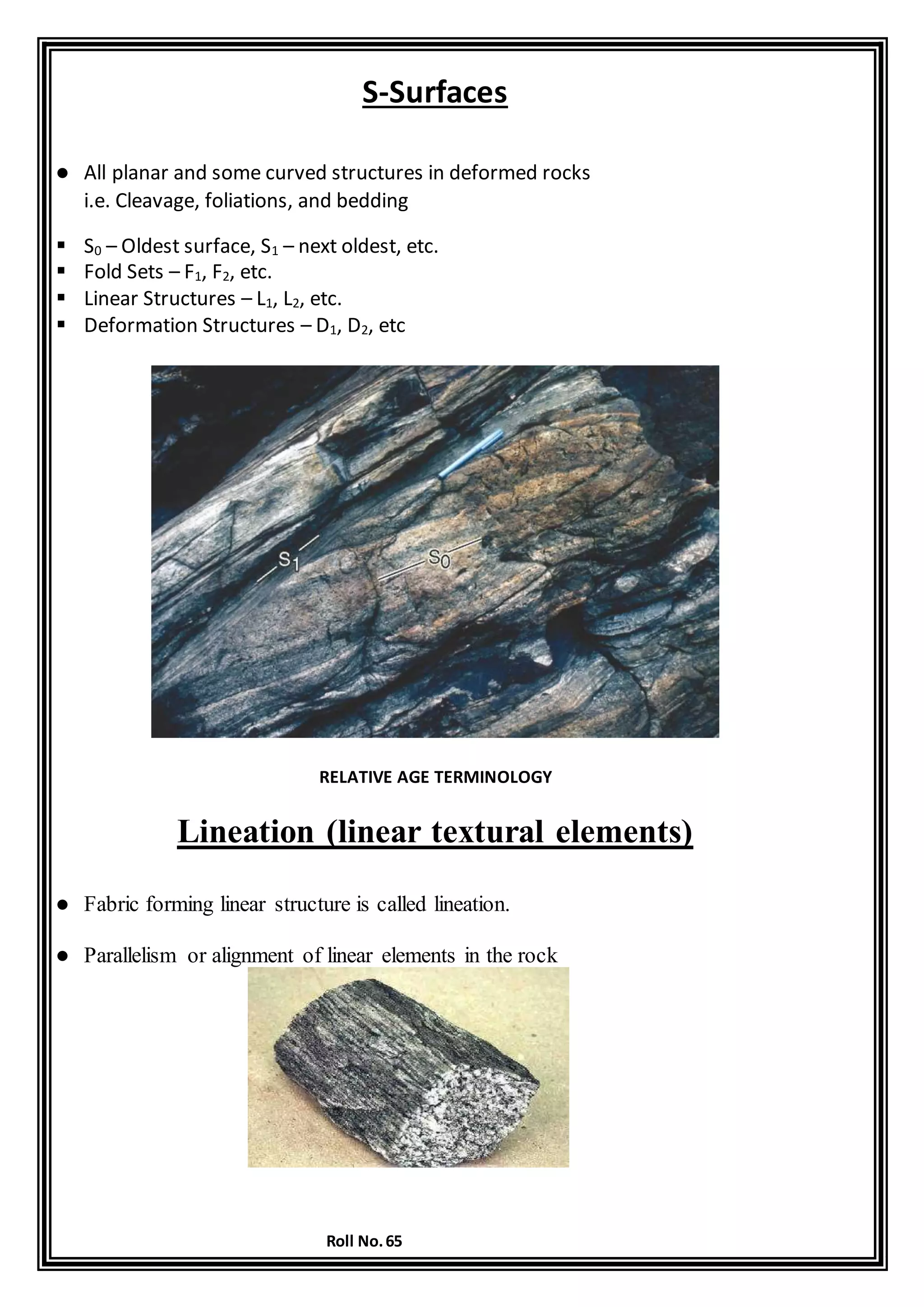 Foliation and lineation | DOCX