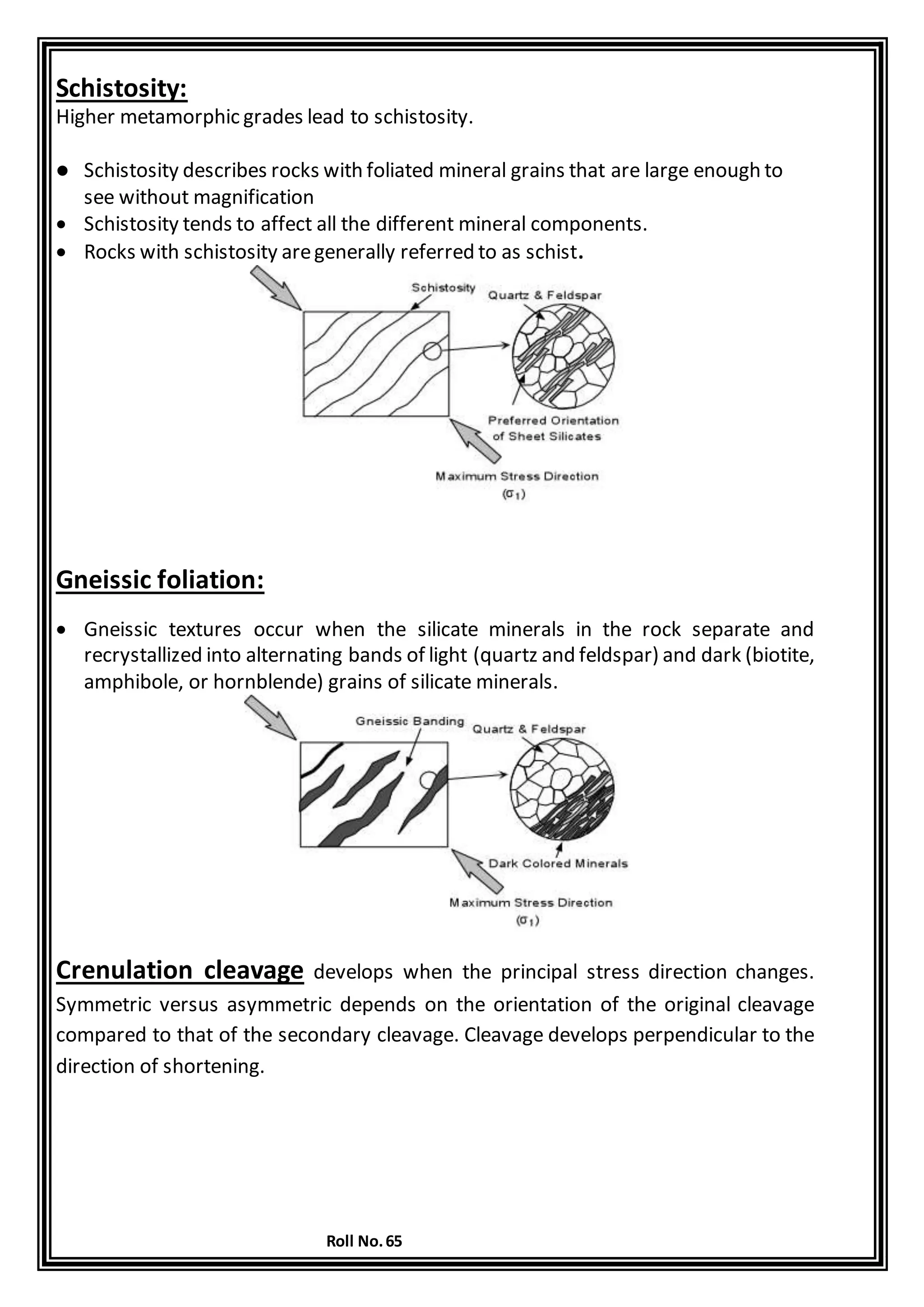 Foliation and lineation | DOCX
