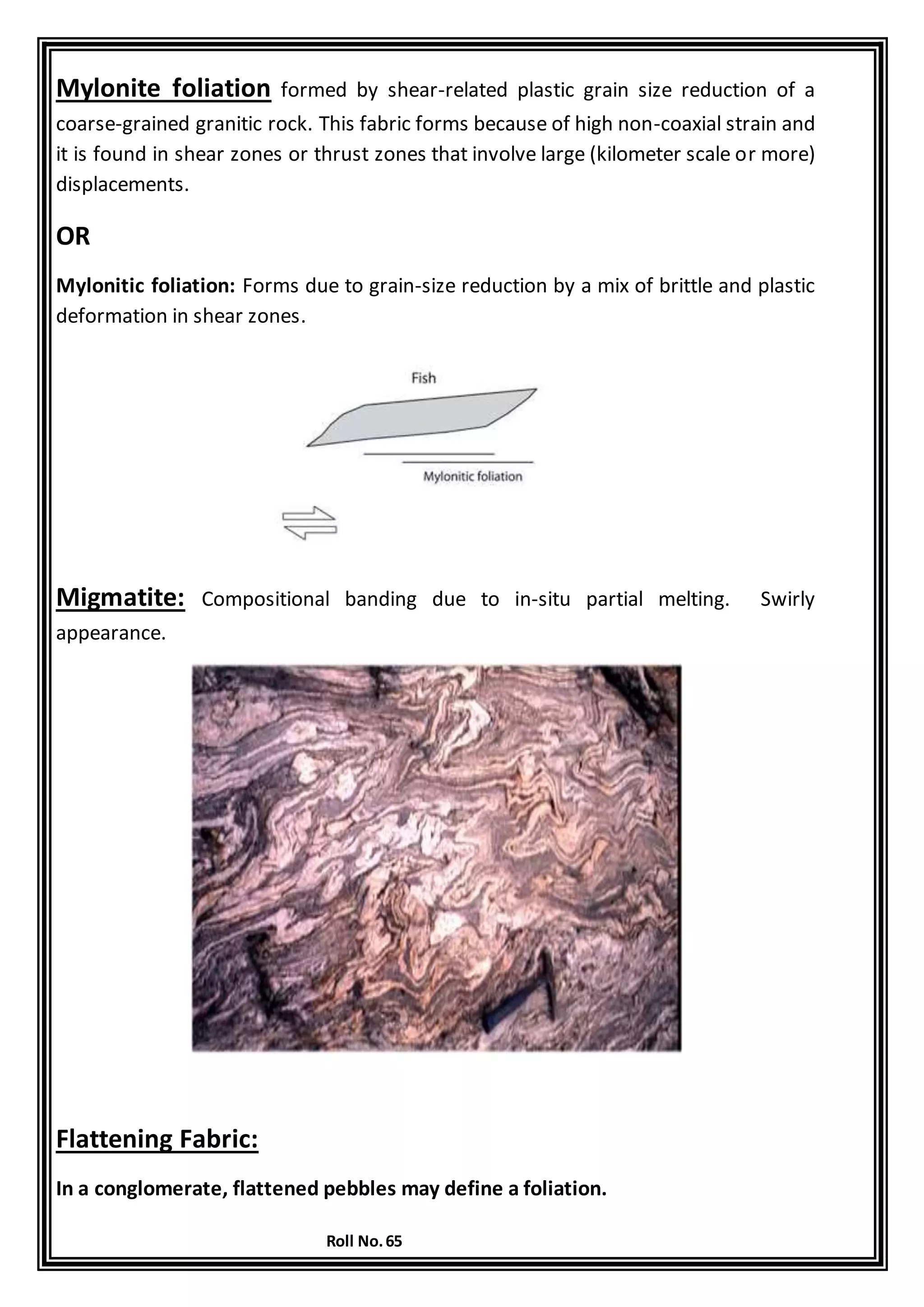 Foliation and lineation | DOCX