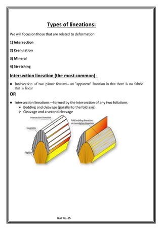 Foliation and lineation | DOCX