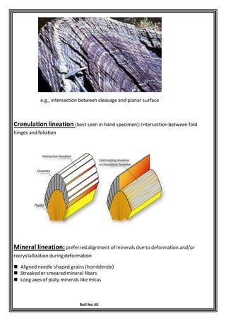 Foliation and lineation | DOCX