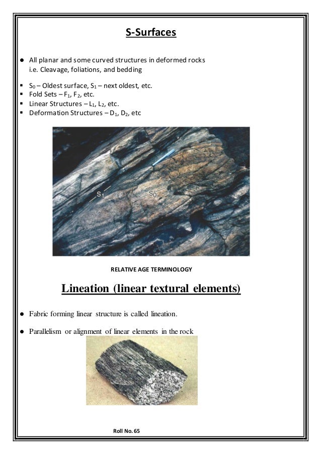 Foliation and lineation