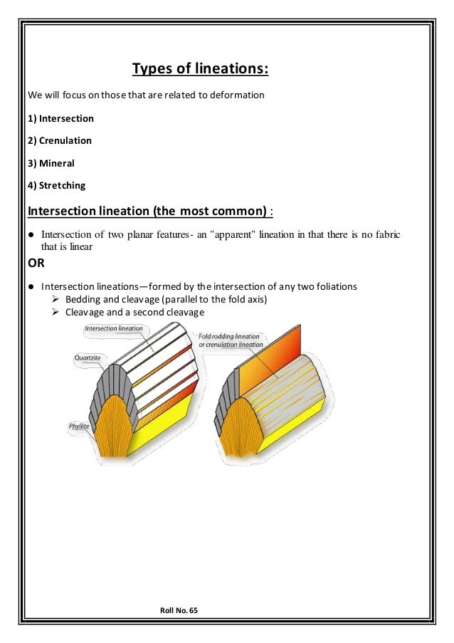 Foliation and lineation