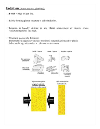 Foliation and lineation | PDF