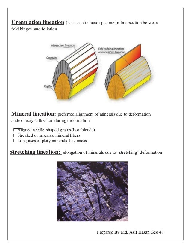 Foliation and lineation