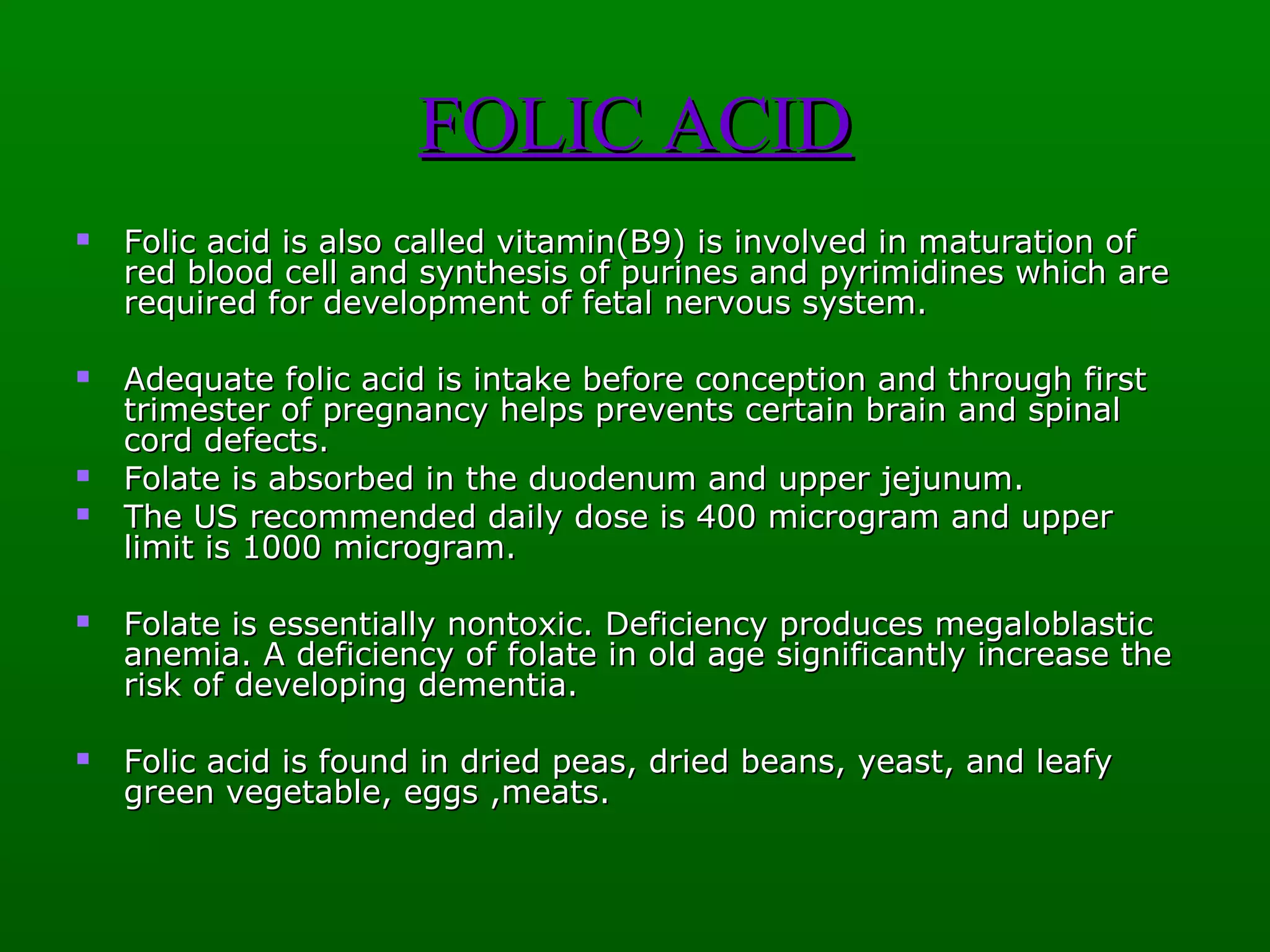 Folic acid | PPT