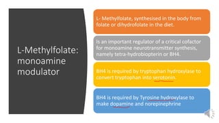 Folic acid in Mental disorders | PPTX
