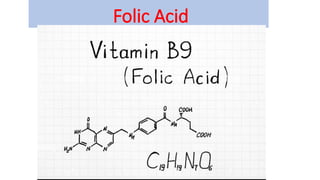 Folic Acid Basic structure , Sources, Benefits, Daily recomneded dose ...