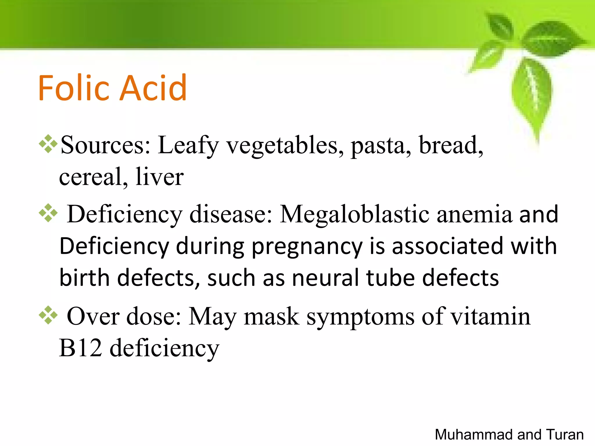 Folic acid and derivatives | PDF