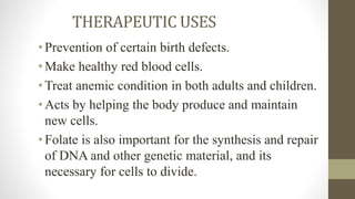 folic acid and effect on RBC production .pptx